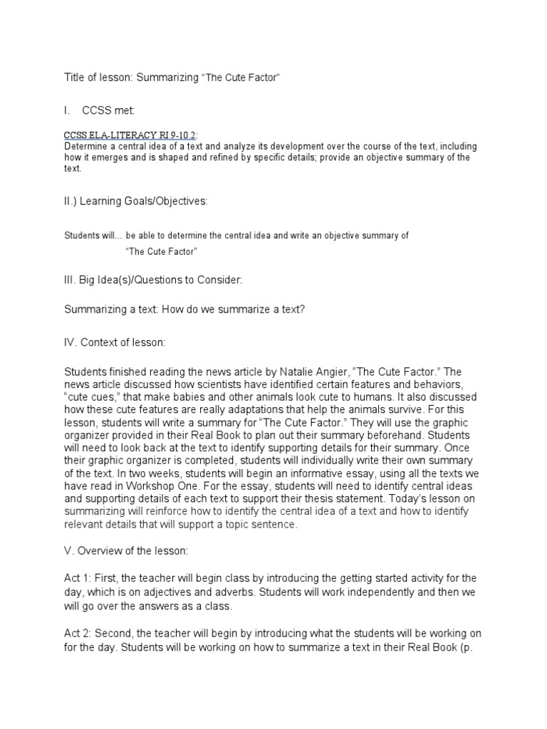 The Cute Factor | Download Free PDF | Behavior Modification | Communication