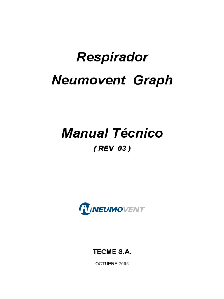 Manual Tecnico NV-Graph Rev-03 | PDF | Sistema respiratorio | Respiración