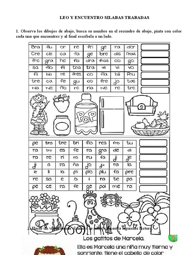 Leo y Encuentro Silabas Trabadas | PDF