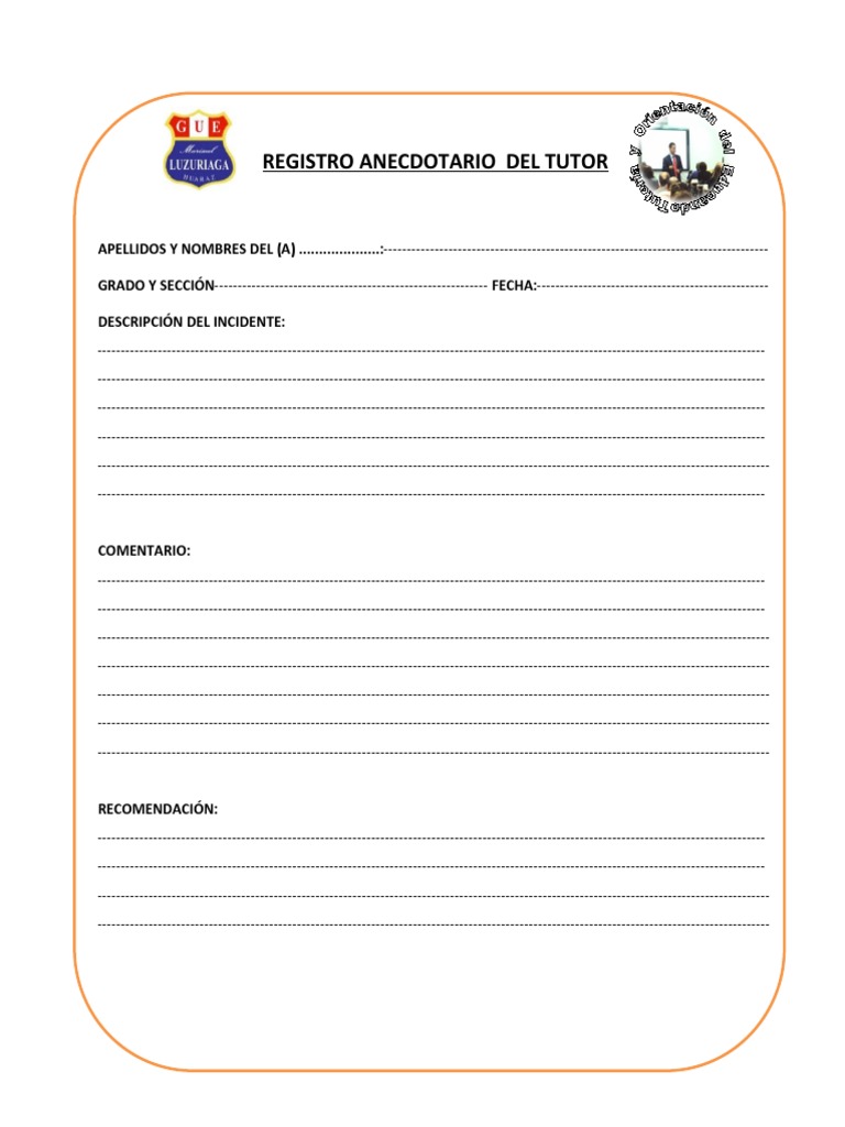 Registro Anecdotario | PDF