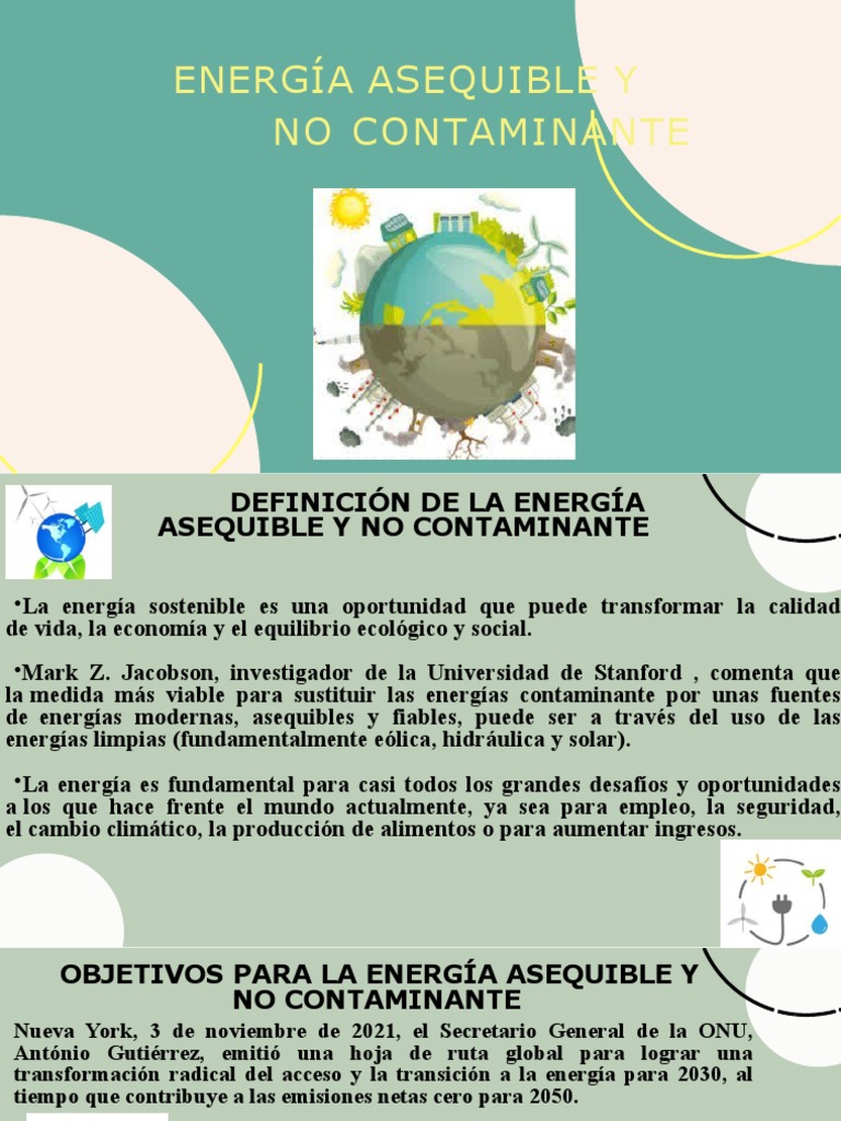 Energia Asequible y No Contaminante PDF | PDF | Energía renovable ...