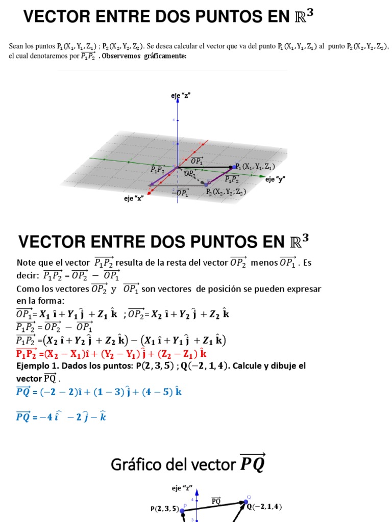 Vector Entre Dos Puntos en 3D | PDF | Triángulo | Geometría