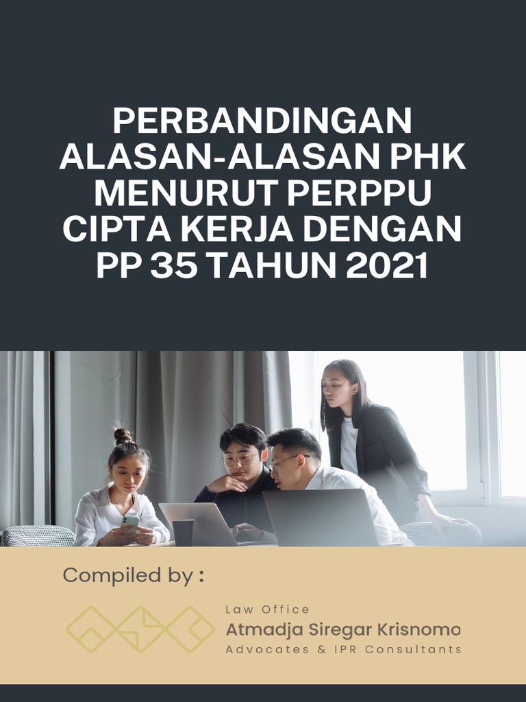 Alasan Alasan PHK Dalam Perppu Ciptaker Dan PP 35 THN 2021 | PDF