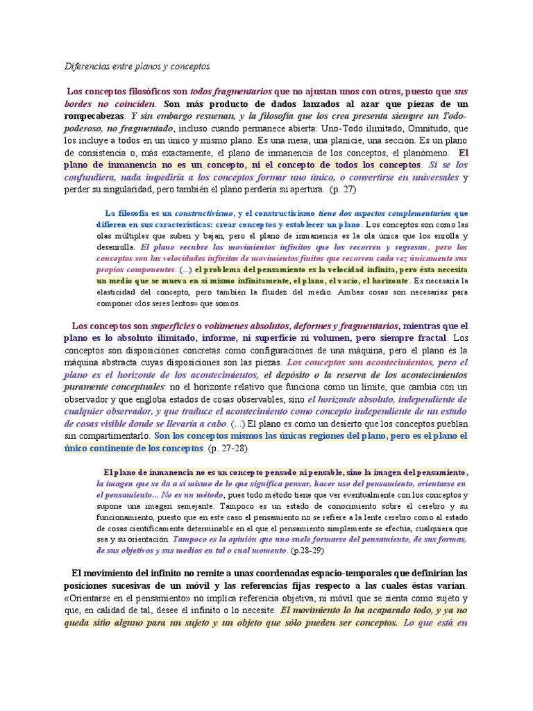 El Plano de Inmanencia | PDF | Trascendencia (filosofía) | Pensamiento