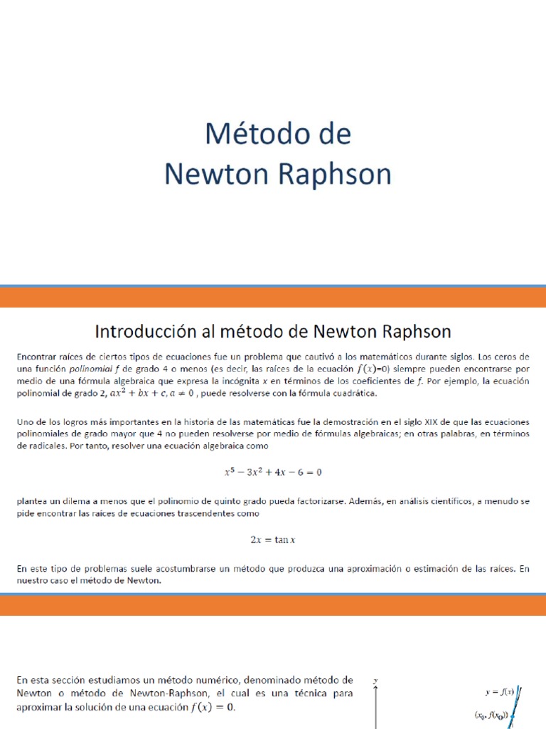 Método de Newton Raphson_Diferenciales | PDF