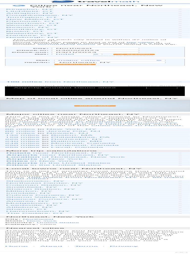 Cities Near Me - Northeast, New York Travelmath | PDF | Transport