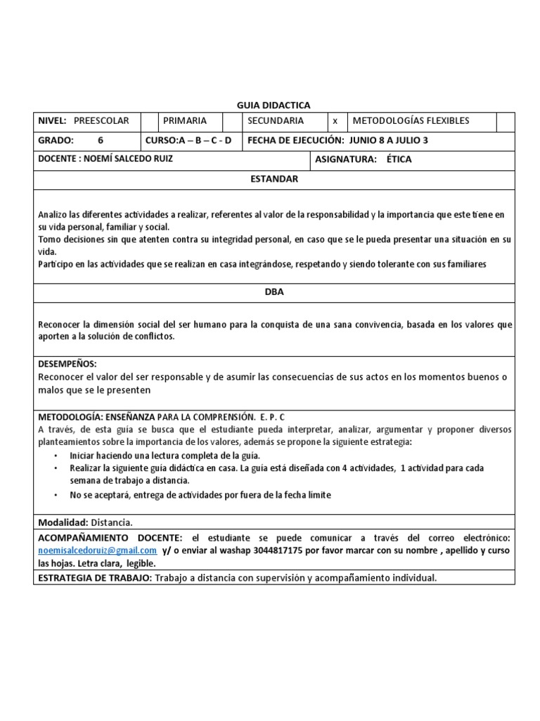 El Valor De La Responsabilidad Pdf