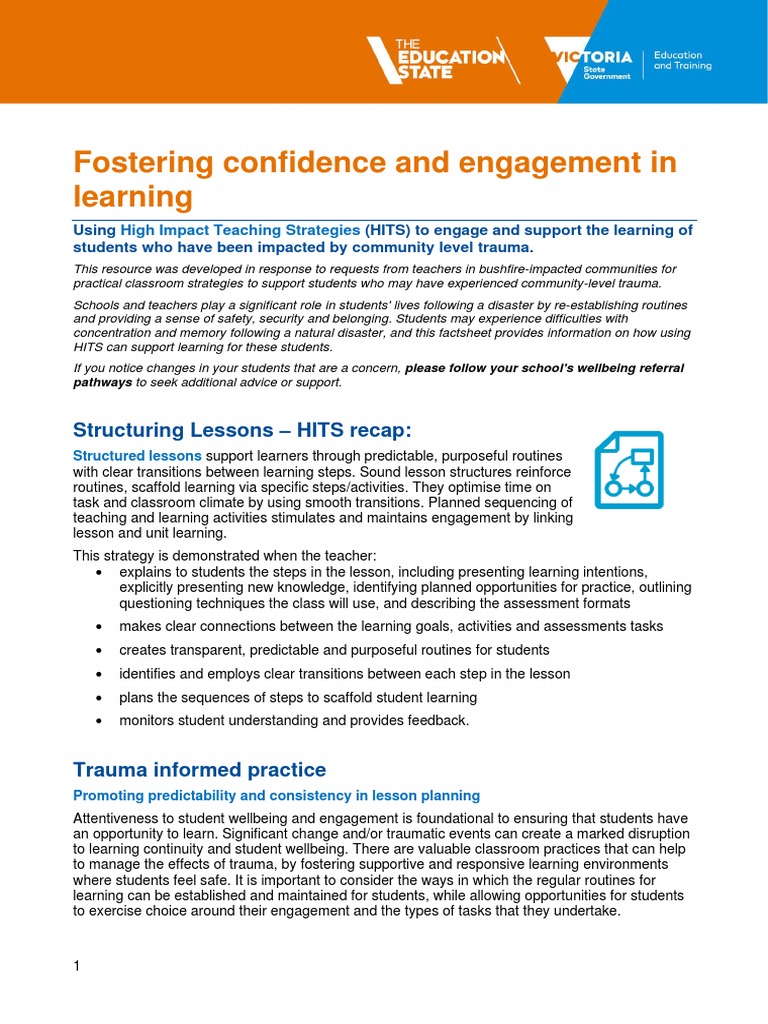 HITS Factsheets Structuring Lessons | PDF | Learning | Teachers