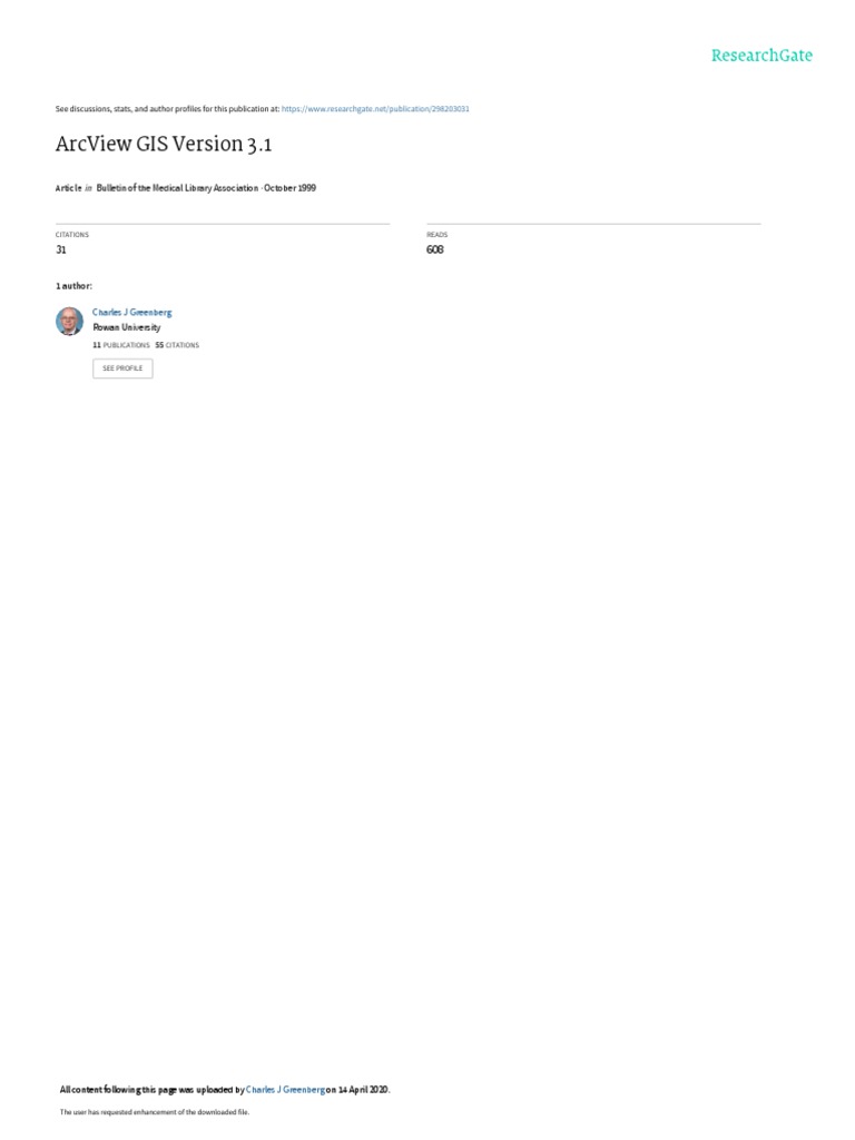 ArcView GIS Version 31 | PDF | Esri | Geographic Information System
