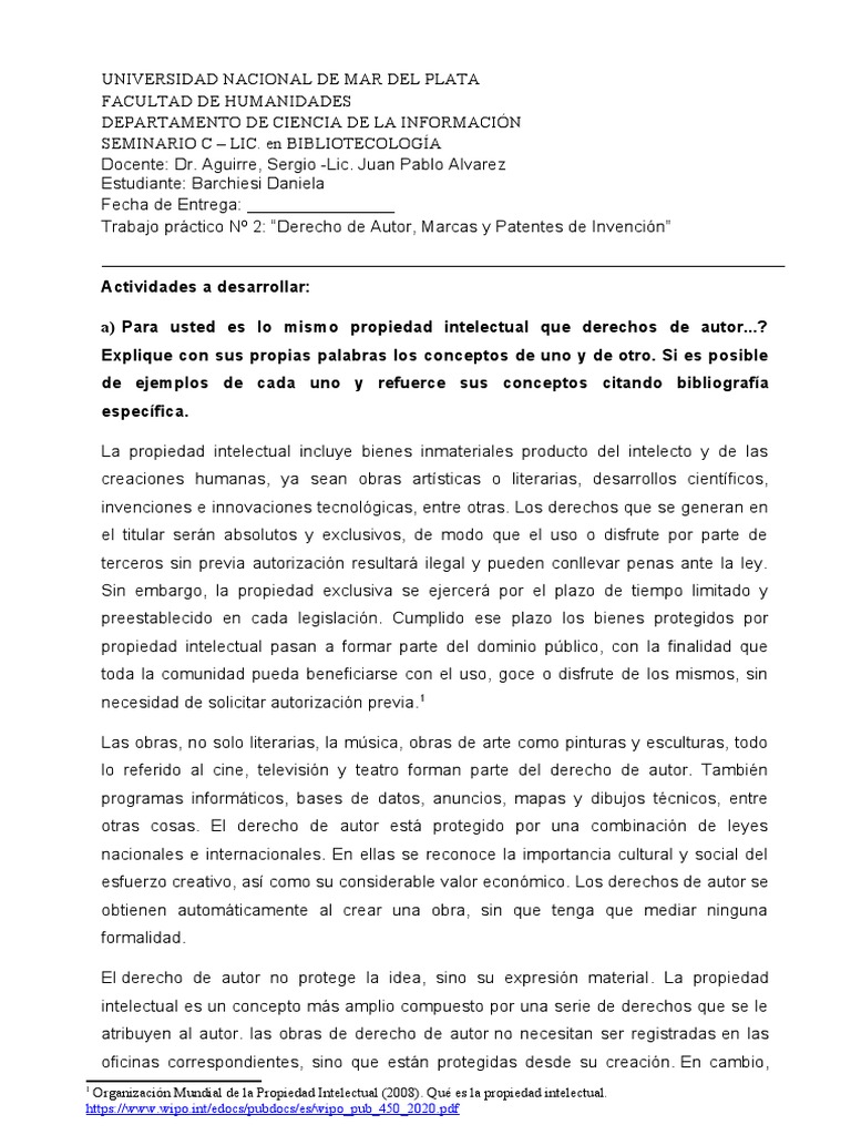 Licad Seminario C tp2 | PDF | Propiedad intelectual | Marca comercial
