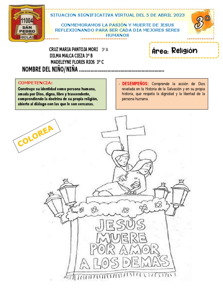 Actividad Virtual Del 5 de Abril 2023 Semana Santa Religion | Descargar gratis PDF | Pascua de ...