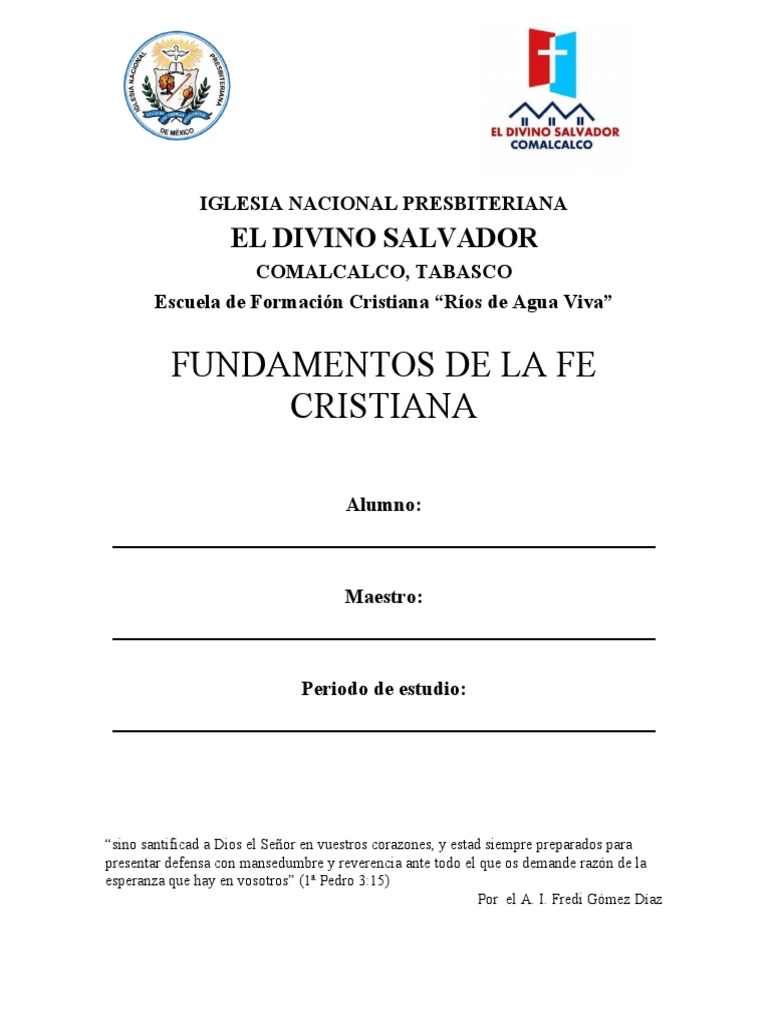 Fundamentos de la Fe Cristiana: Estudio de la Confesión de Fe de ...