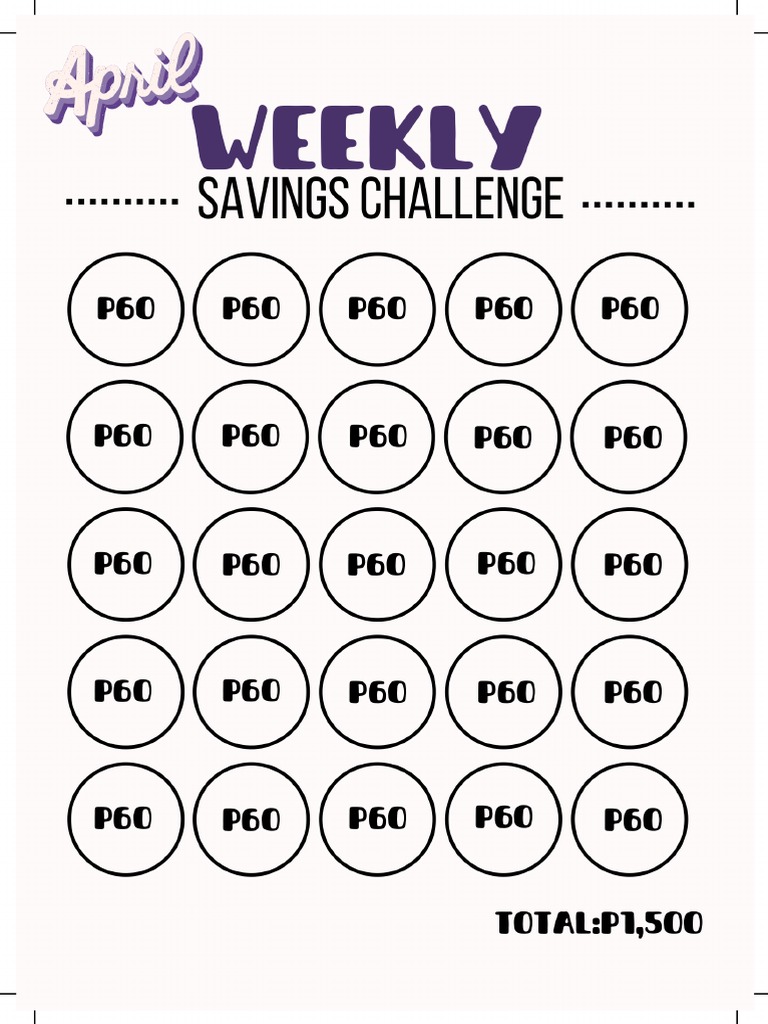 weekly ipon challenge(BINGO) | PDF