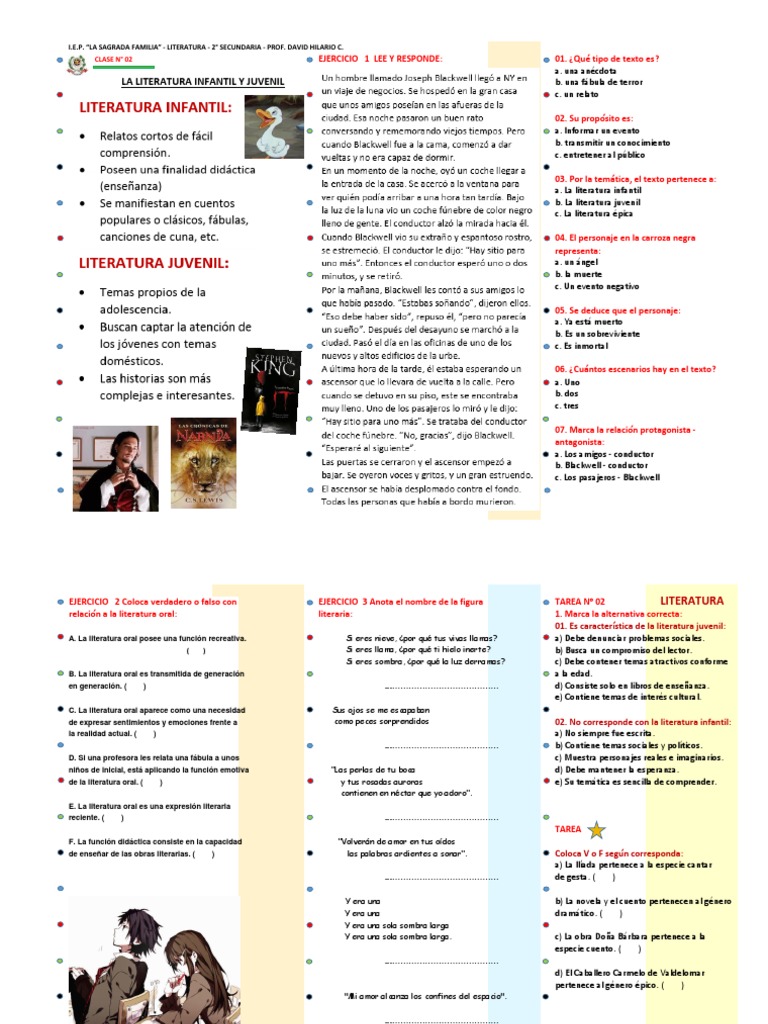 Clase 2 - Literatura-2do Sec | PDF | Literatura infantil | Cuentos