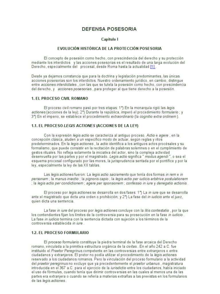 Defensa Posesoria | PDF | Posesión (Ley) | Propiedad Defensa Posesoria | PDF | Posesión (Ley) | Propiedad