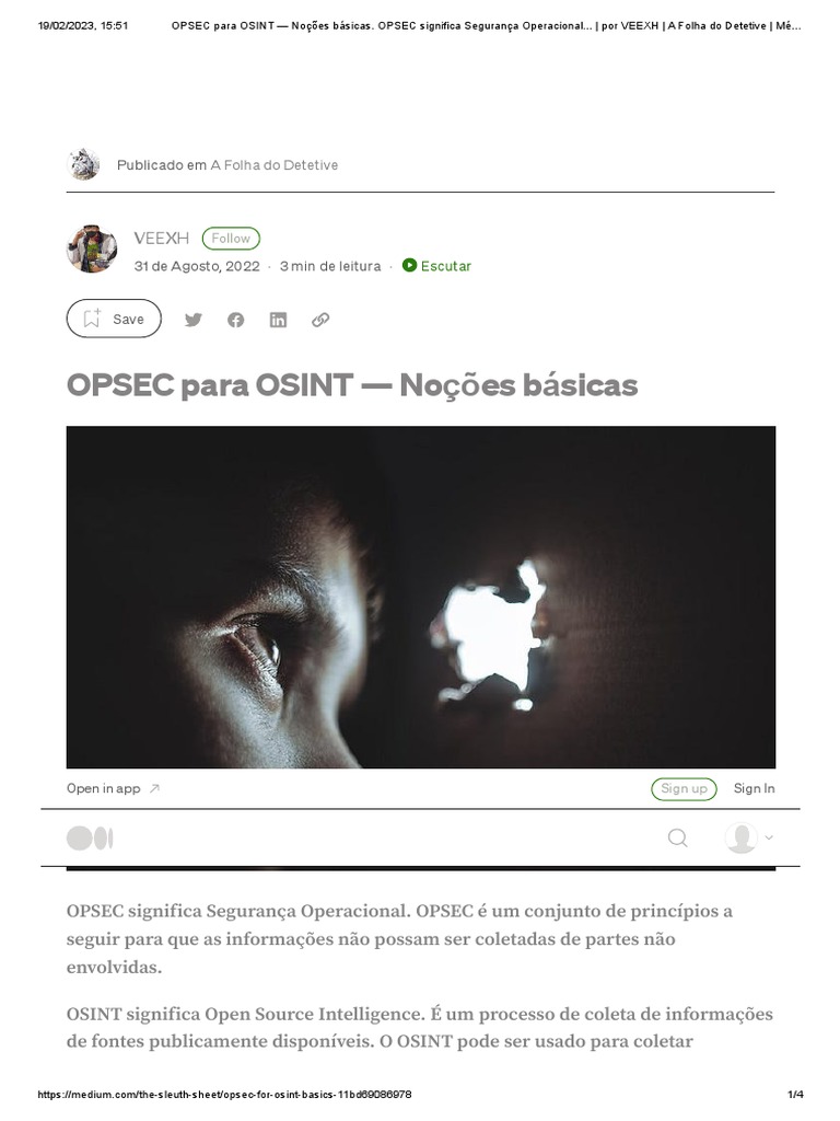 OPSEC para OSINT - Noções Básicas. OPSEC Significa Segurança ...