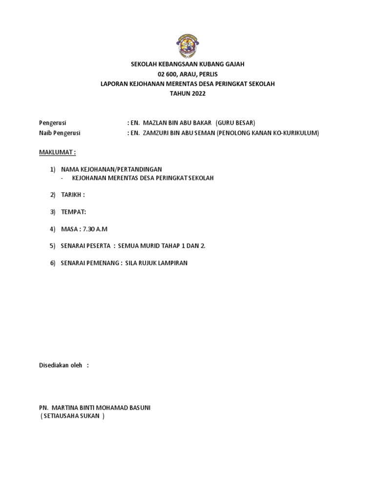 Laporan Bertulis | PDF