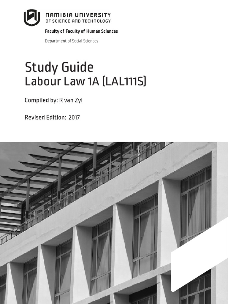Study Guide: Labour Law 1A (LAL111S) | PDF | Burden Of Proof (Law ...