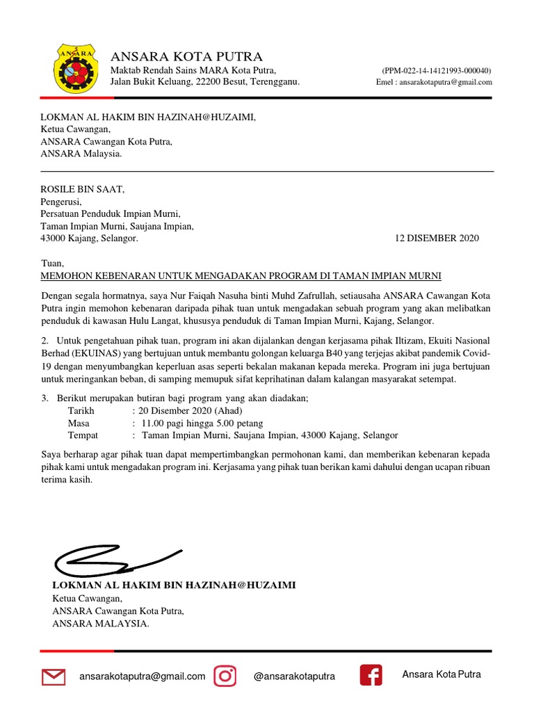 Template Letterhead Ansara Kota Putra | PDF