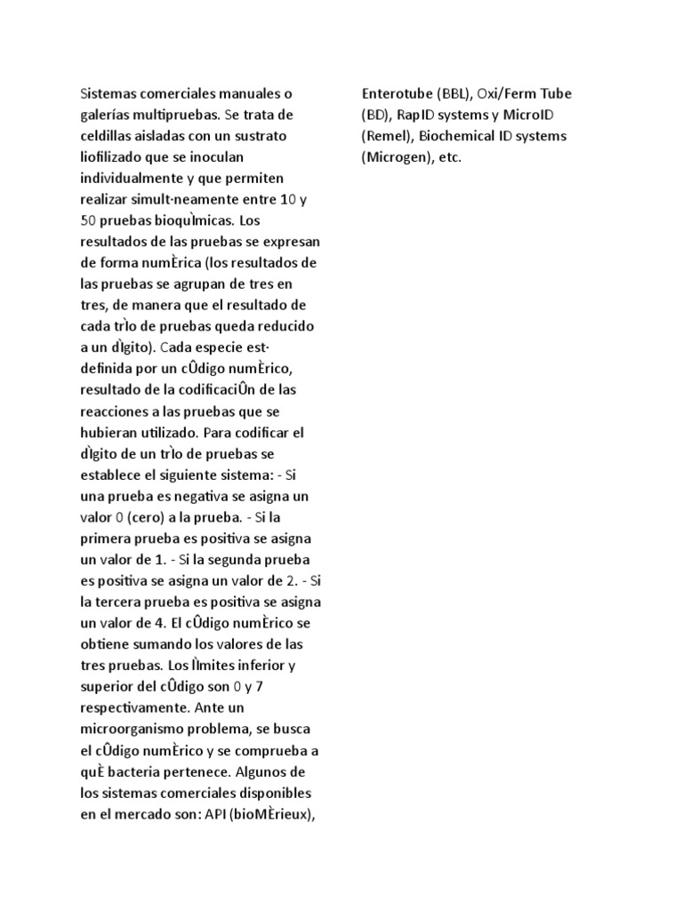 Sistema de Identificación Bacteriana | PDF