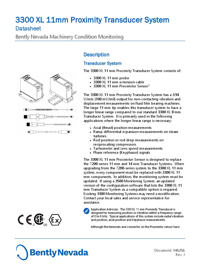 Datasheet Sensor Proximity Displacement 3300XL 11 MM | PDF | Electrical ...