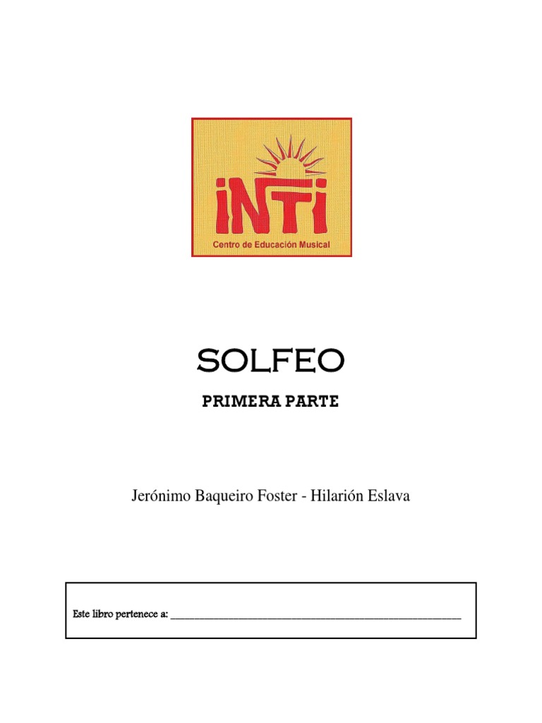 Inti - Libro de Solfeo 1 | PDF