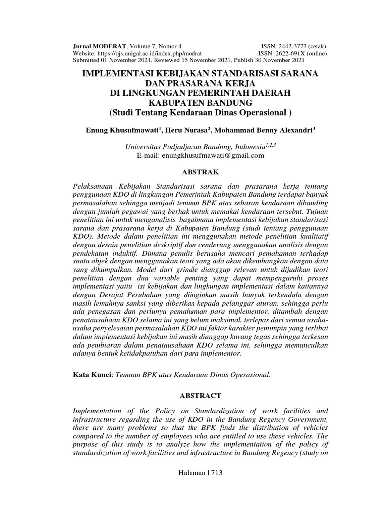 Implementasi Kebijakan KDO Bandung | PDF | Bisnis