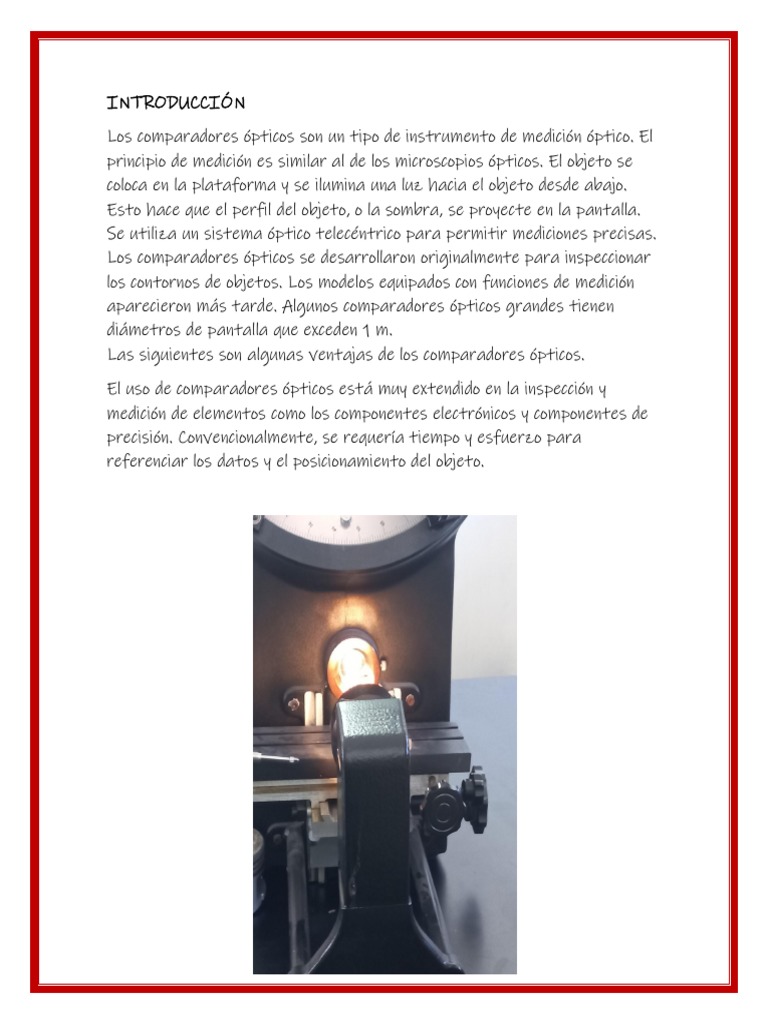 Comparador Óptico | PDF
