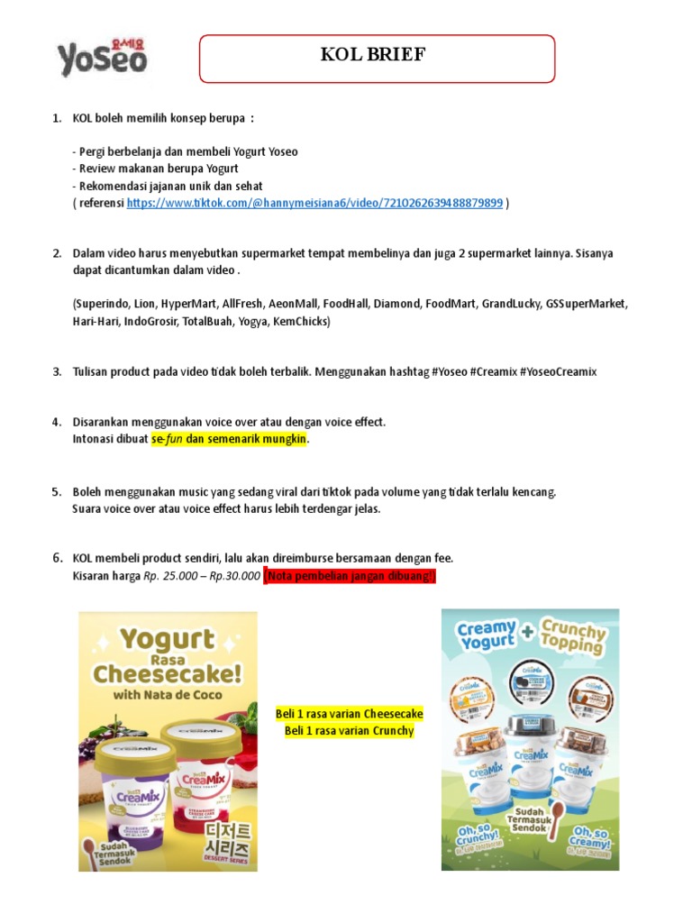 Yoseo - KOL Brief | PDF