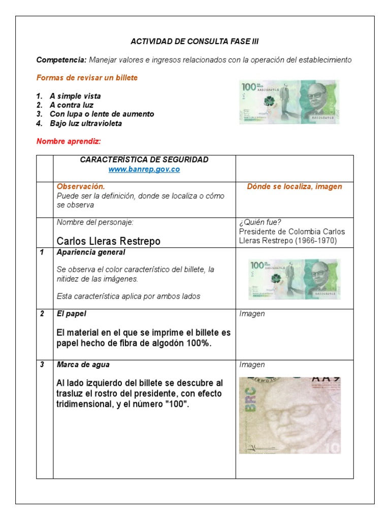 Billete 100 | PDF | Color