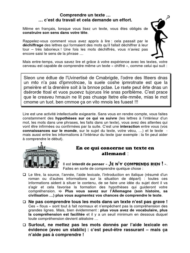 Techniques pour comprendre un texte | PDF | Genre grammatical | Lexique