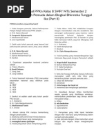 40 SOAL PAT PKN Kelas 7 Semester 2 Kurikulum Merdeka | PDF | Perjalanan