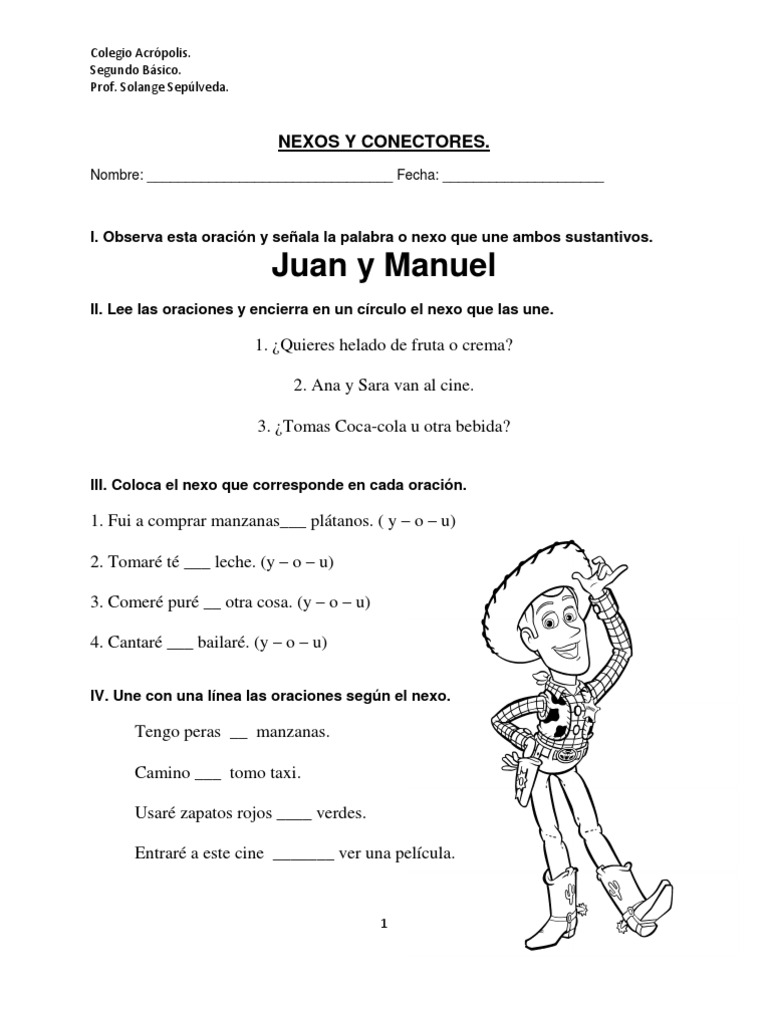 Ficha Nexos y Conectores