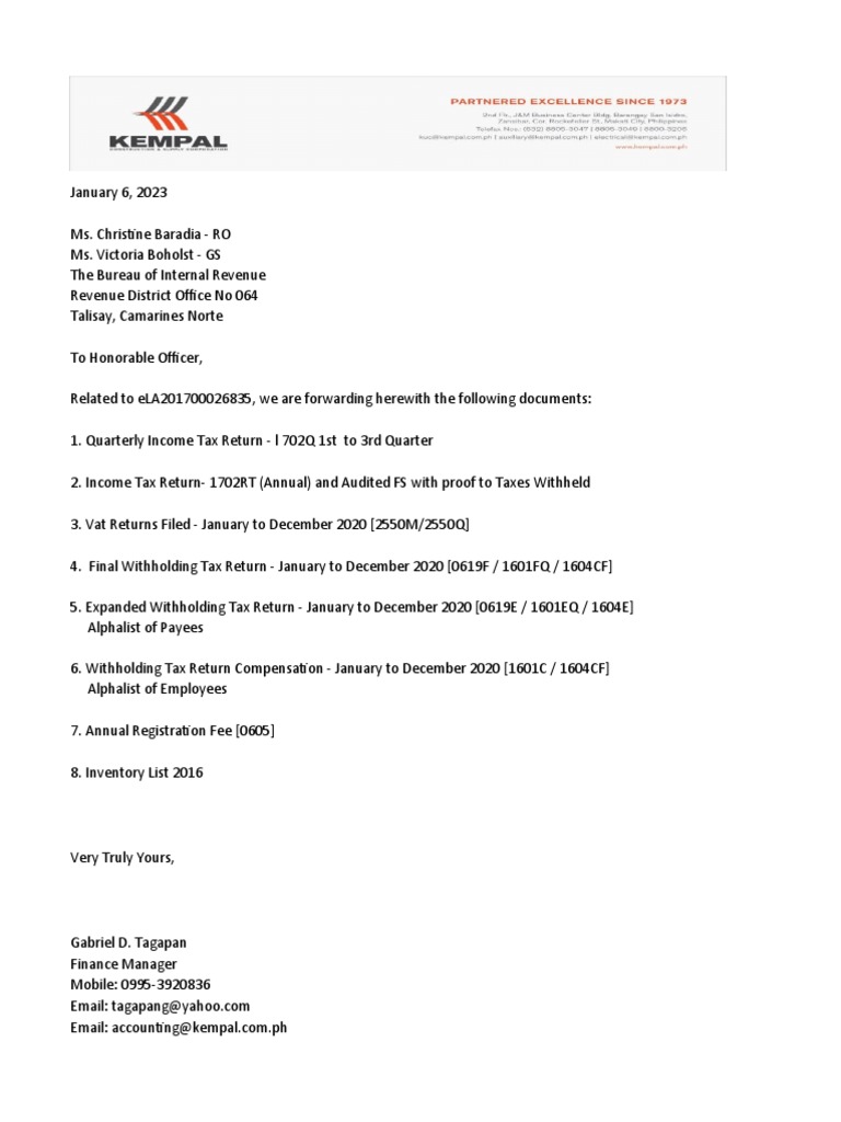 2020 Kempal Bir Loa Docs | PDF | Taxes | Business