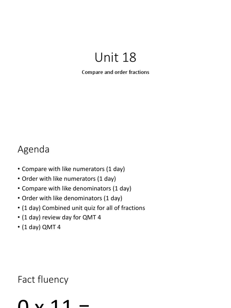 Compare and Order Fractions Lesson | PDF | Mathematics