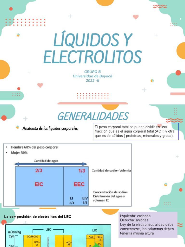 Líquidos y Electrolitos | PDF | Sodio | Fisiología