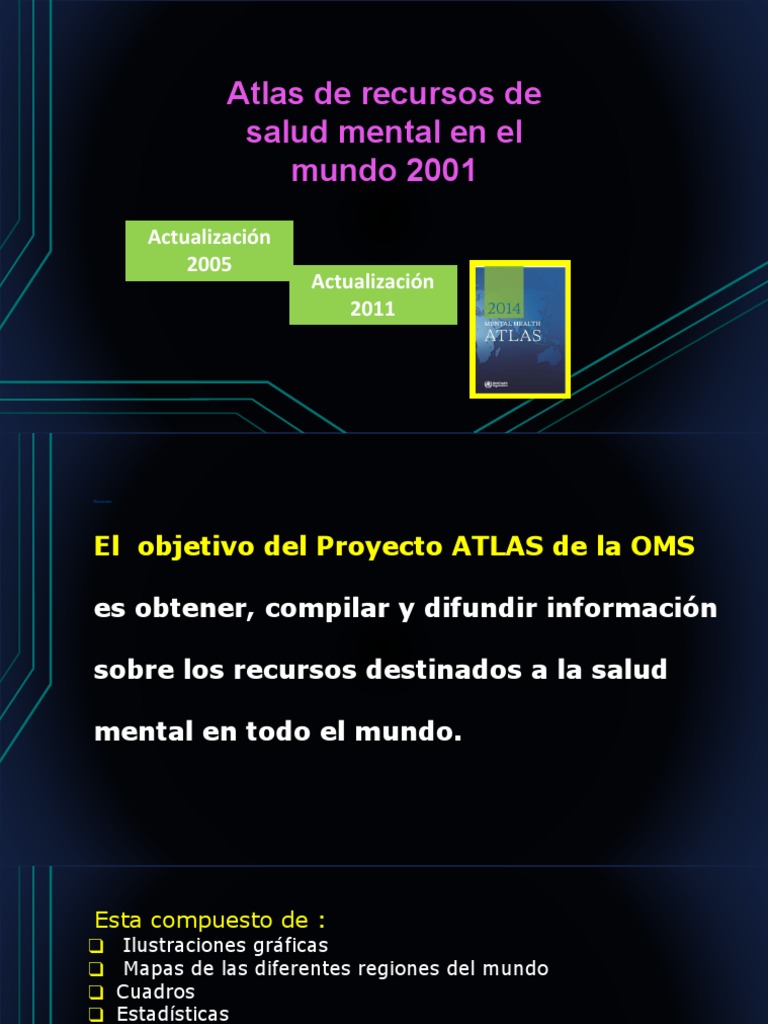 Clase 2 Atlas Oms | PDF | Suicidio | Salud mental