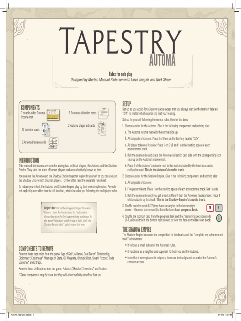 Automa TapRules r8 | PDF
