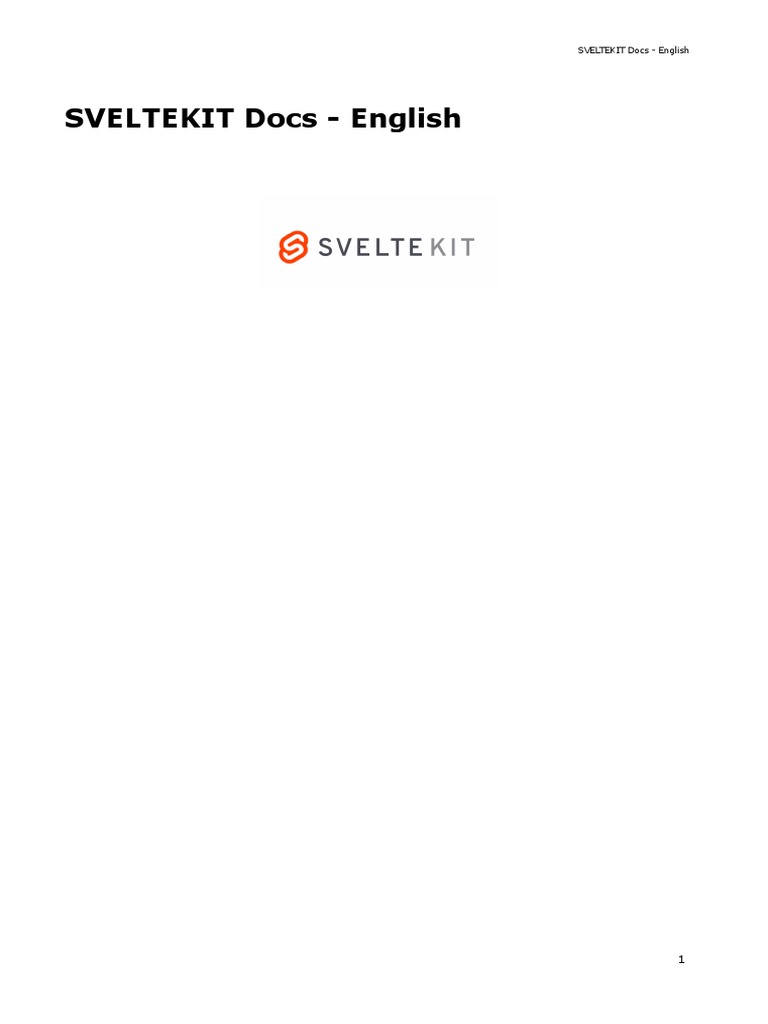 Navigating Sveltekit An Introduction To Framework Concepts And Project Structure Pdf 