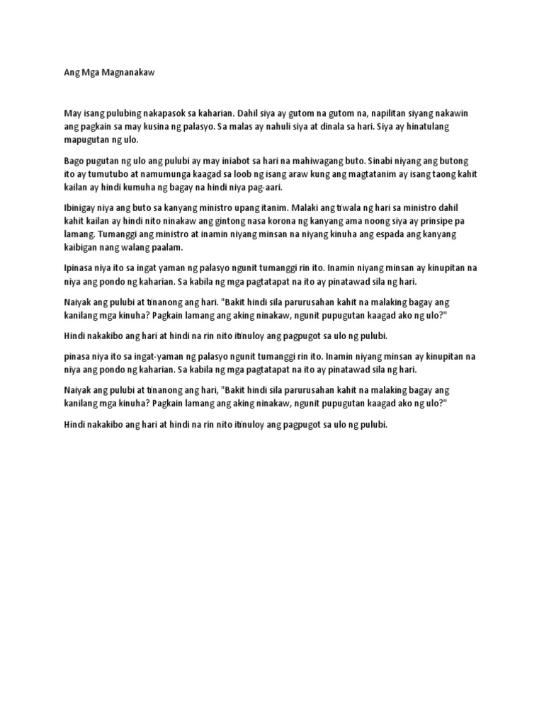 Ang Mga Magnanakaw | PDF