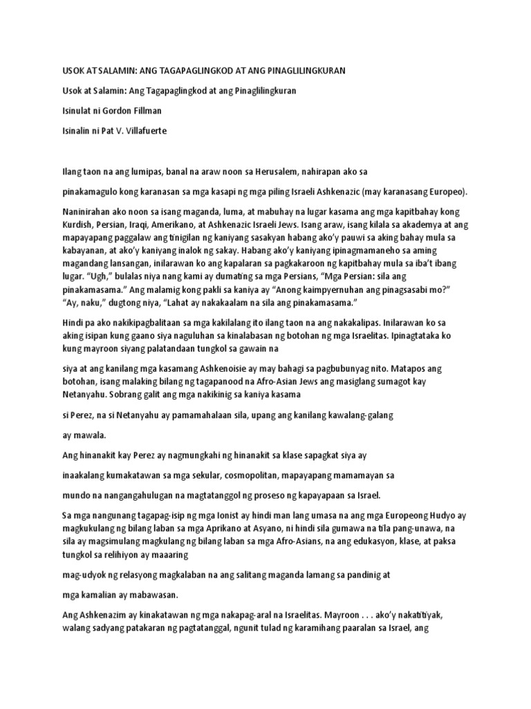 USOK AT SALAMIN Grade 9 | PDF