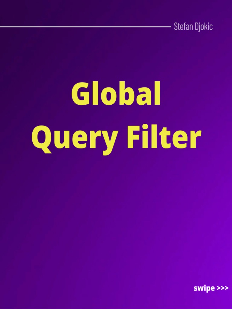 Global Query Filter in C# | PDF