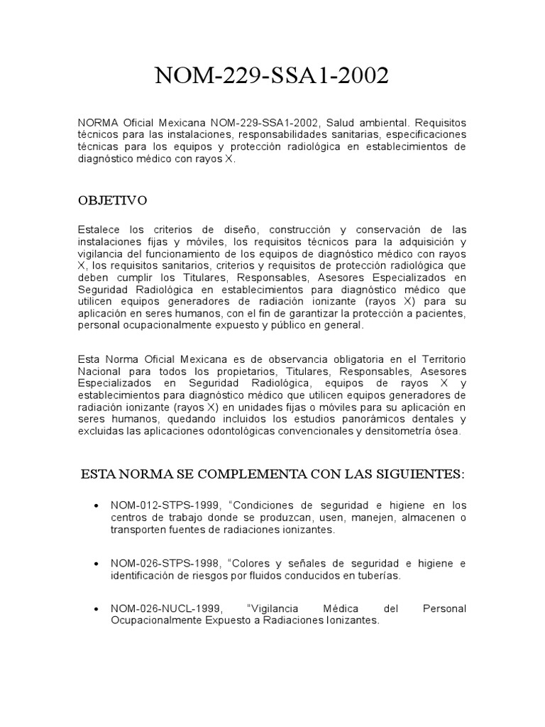 Nom 229 Ssa1 2002 | PDF