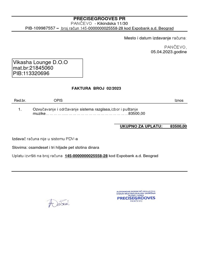 FAKTURA VIKASHA 2 | PDF