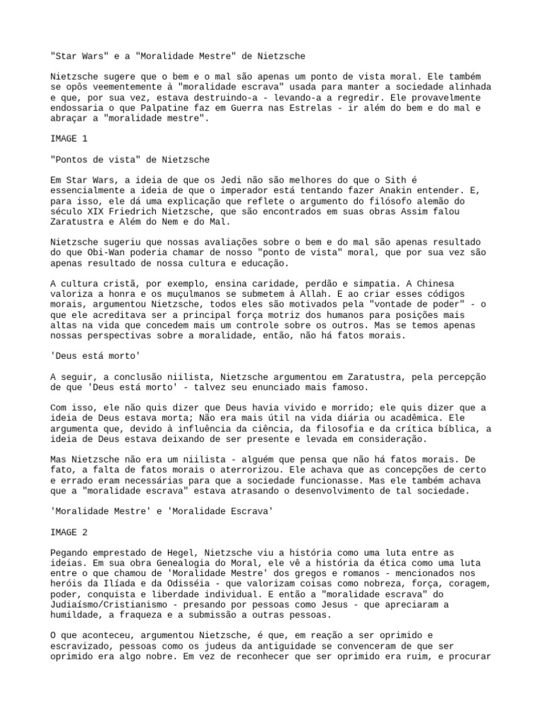 "Star Wars" and Nietzsche's Master Morality' | PDF