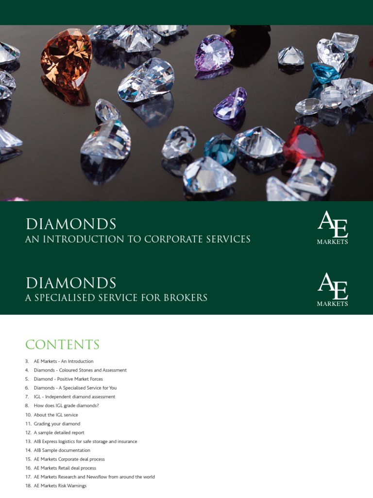 Diamonds: An Introduction To Corporate Services | PDF | Diamond | Commodity