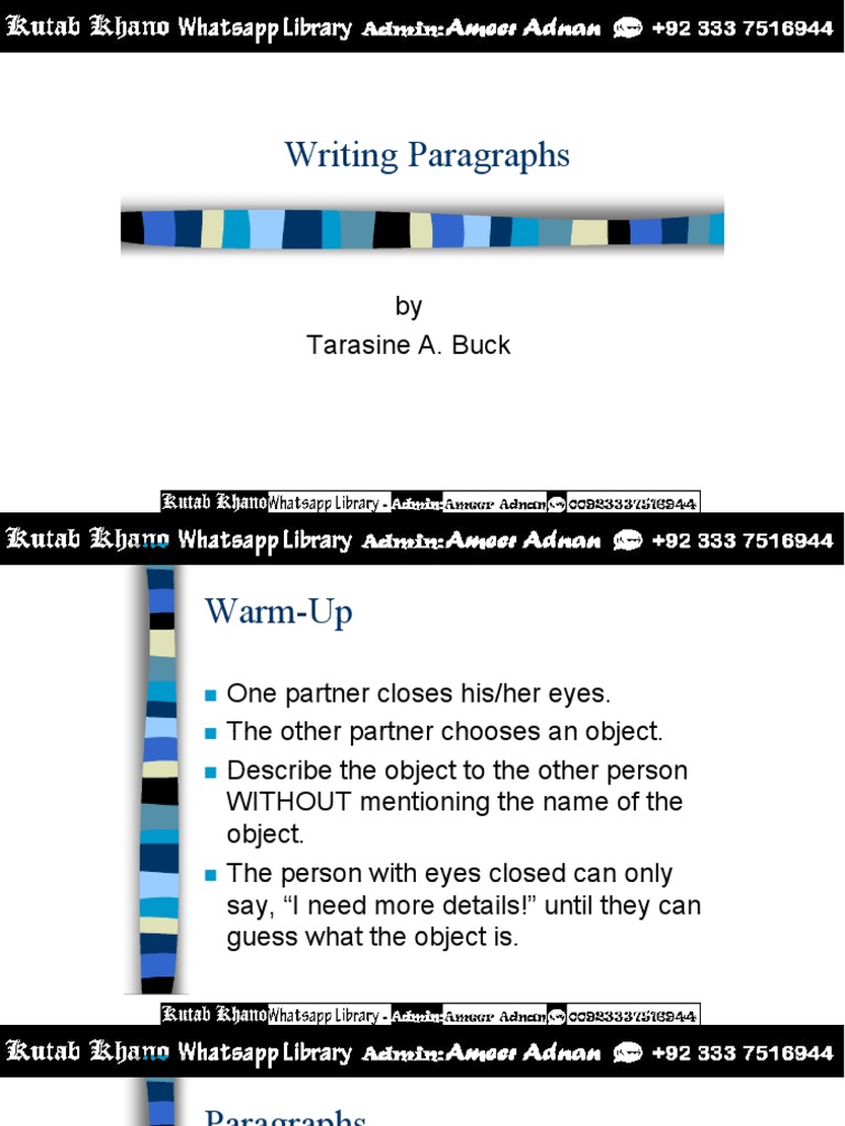 Writing Paragraphs | PDF | Paragraph