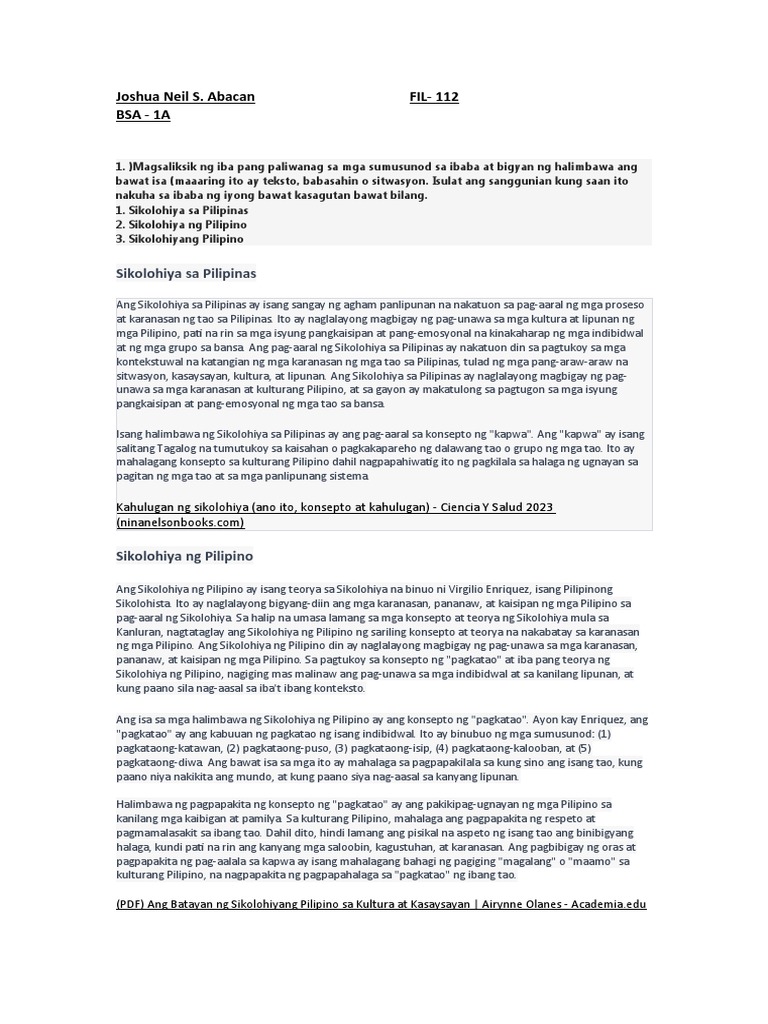 Abacan, Joshua Neil S - LEKTURA 2 - FIL 112 | PDF