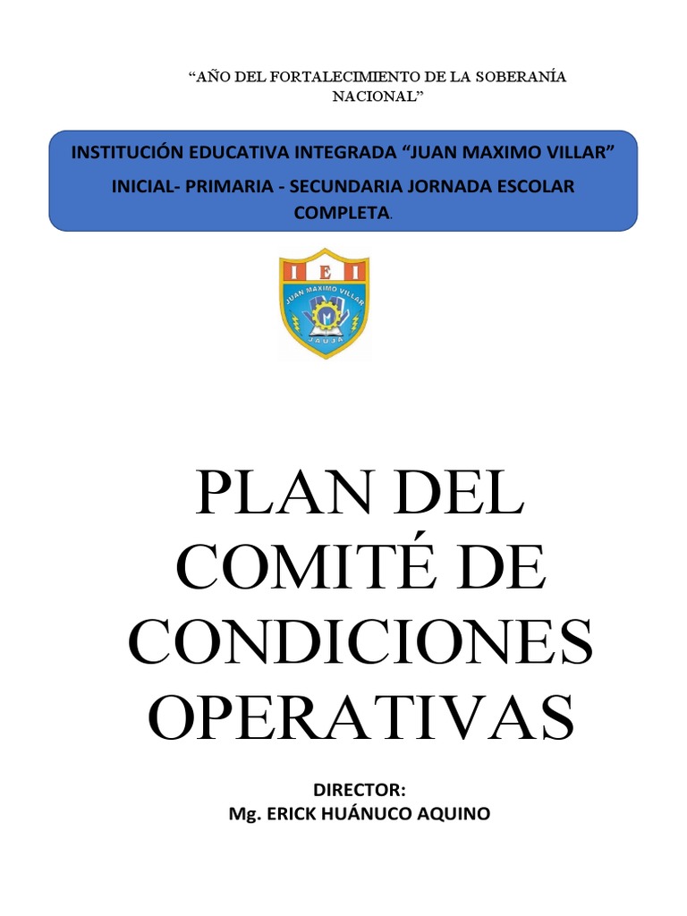 Plan Del Com. de Condic. Operativas 2023 | PDF