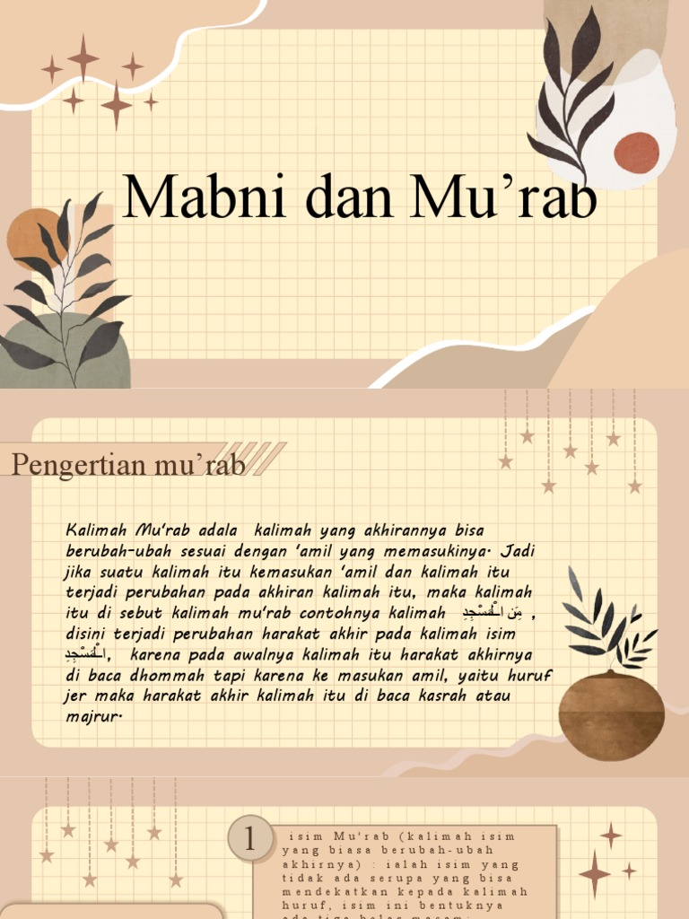 Perbedaan Kalimah Mabni dan Mu'rab | PDF